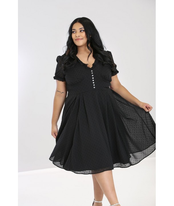 Robe grande taille rockabilly Hell Bunny Frilly Sundae Dress HLB40168P