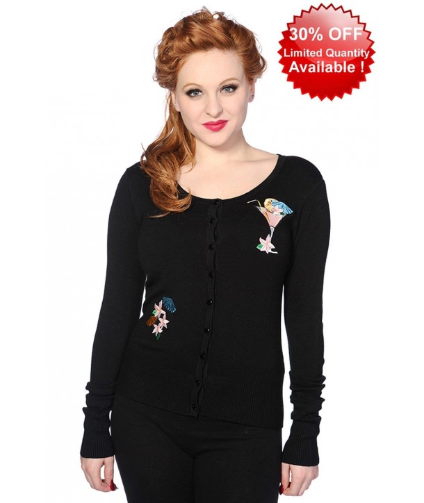 Cardigan Banned Clothing Cocktail Cardigan Noir Retro Rockabilly vintage