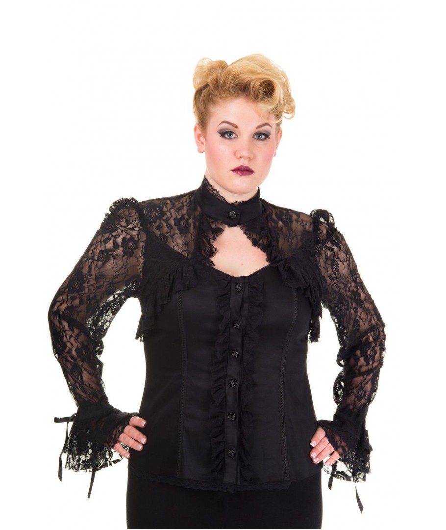 Top Banned Clothing Shades Of Smoke Top Noir Retro Rockabilly vintage