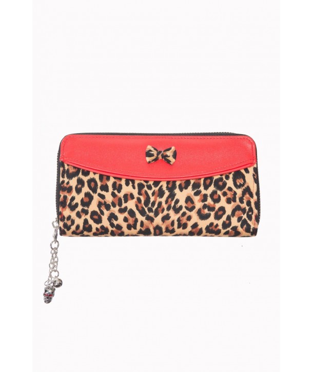 Porte Monnaie Banned Clothing TORI WALLET Beige/Rouge Retro Rockabilly ...