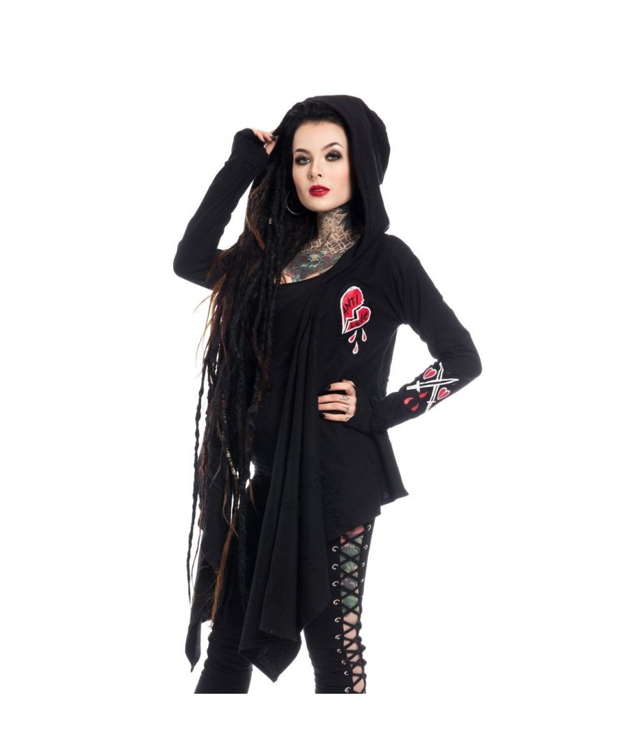 Cardigan HEARTLESS CLOTHING ANTI LOVE CARDIGAN - vente rock privée